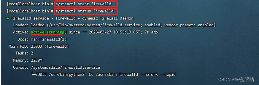 FirewallD is not running[Linux防火墙操作]_firewall-cmd firewalld is not running --list-ports-CSDN博客