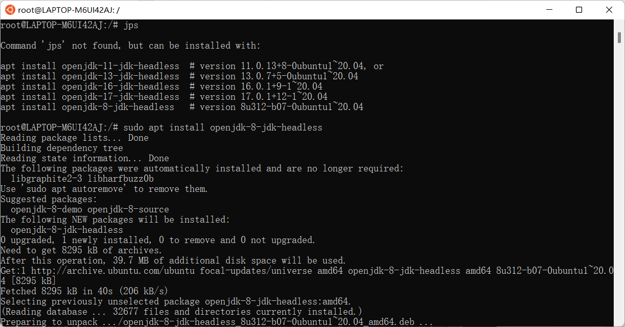 Linux（Ubuntu20.04）安装JDK_openjdk-8-jre-headless-CSDN博客