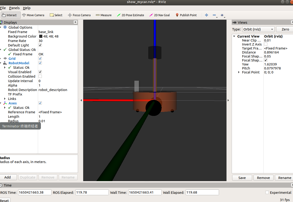 Chapter6 机器人系统仿真(Ⅰ)---使用rviz集成urdf、xacro建造机器人模型_rviz 机器人建模-CSDN博客