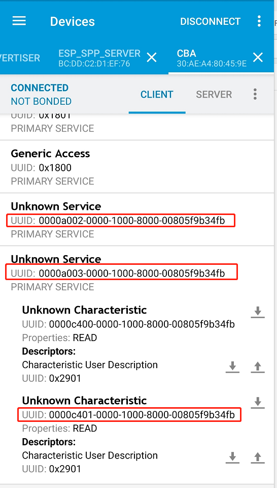 ESP-AT 实践：ESP32 使用 AT 固件，如何修改 BLE 服务特征的 UUID 为 128 bit_esp32修改uuid-CSDN博客