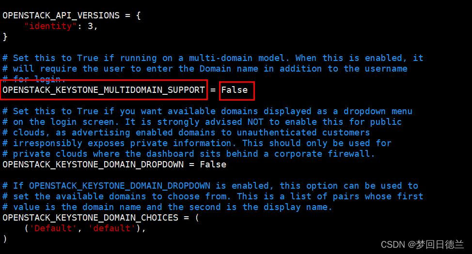 OpenStack dashboard控制面板配置keystone多域(domain)支持_openstack domain-CSDN博客