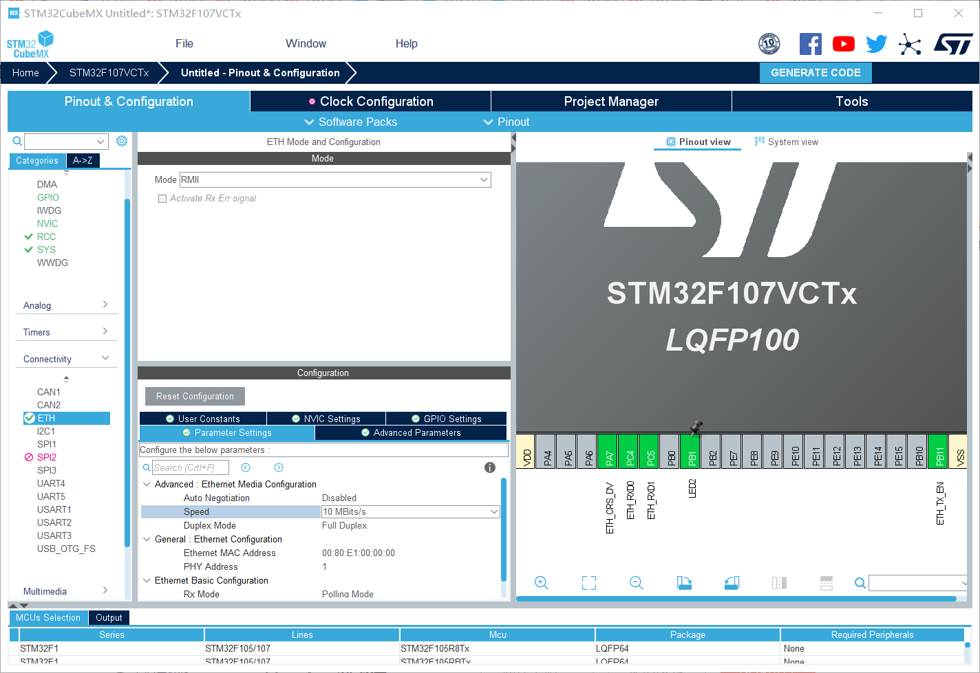 STM32CubeMX+ETH+DP83848+Lwip 成功ping通（基于stm32F107开发板）_基于stm32ip电话开发板-CSDN博客