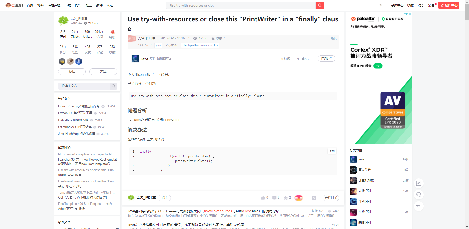 Use try-with-resources or close this “FileInputStream“ in a “finally“ clause._use try-with ...
