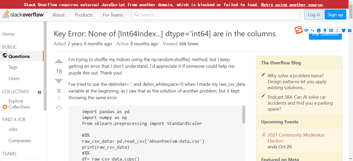 KeyError: “None of [Int64Index([...],\n dtype=‘int64‘, length=739)] are in the [columns]“_none ...