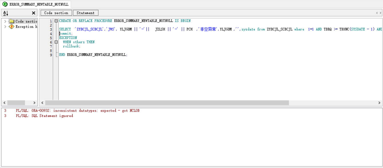 ORA-00932: inconsistent datatypes: expected - got NCLOB-CSDN博客