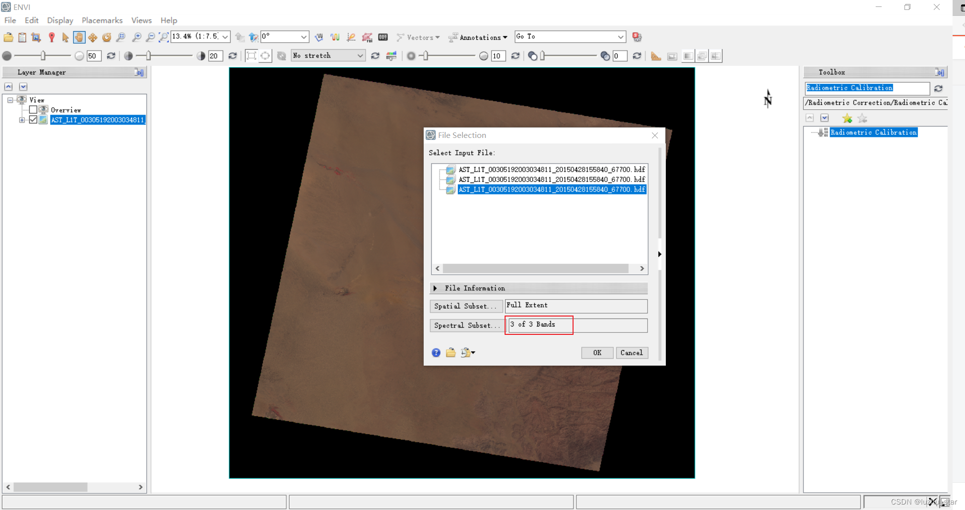 ASTER L1T数据的简单快速预处理_aster影像预处理-CSDN博客