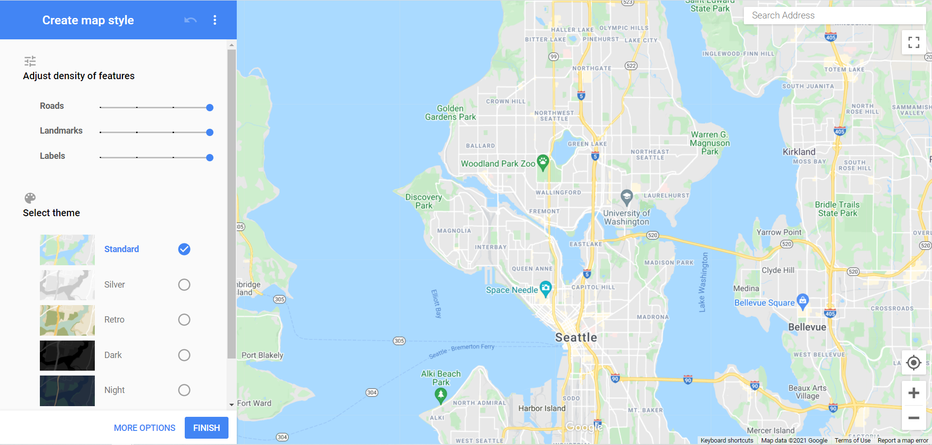 谷歌地图接口Google Maps APIs中地图样式设计配置调整与JSON或URL导出_谷歌地图自动补全下拉框样式设置-CSDN博客