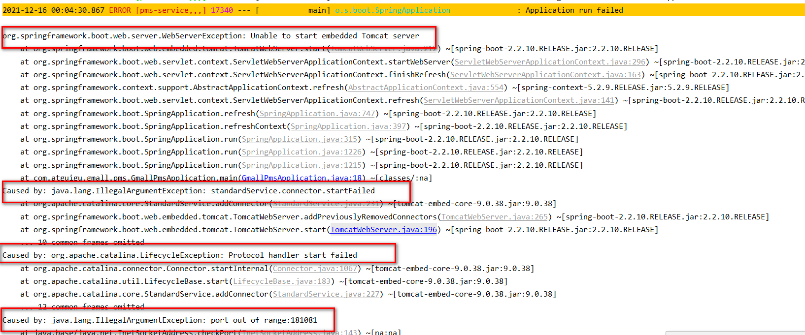 Javalangillegalargumentexception Port Out Of Range181081 Csdn博客 