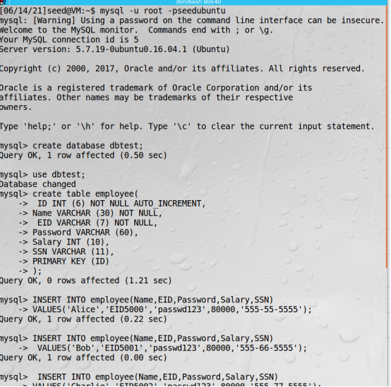 seedlab实验——SQL注入攻击_sql侵入 seedsever实验-CSDN博客