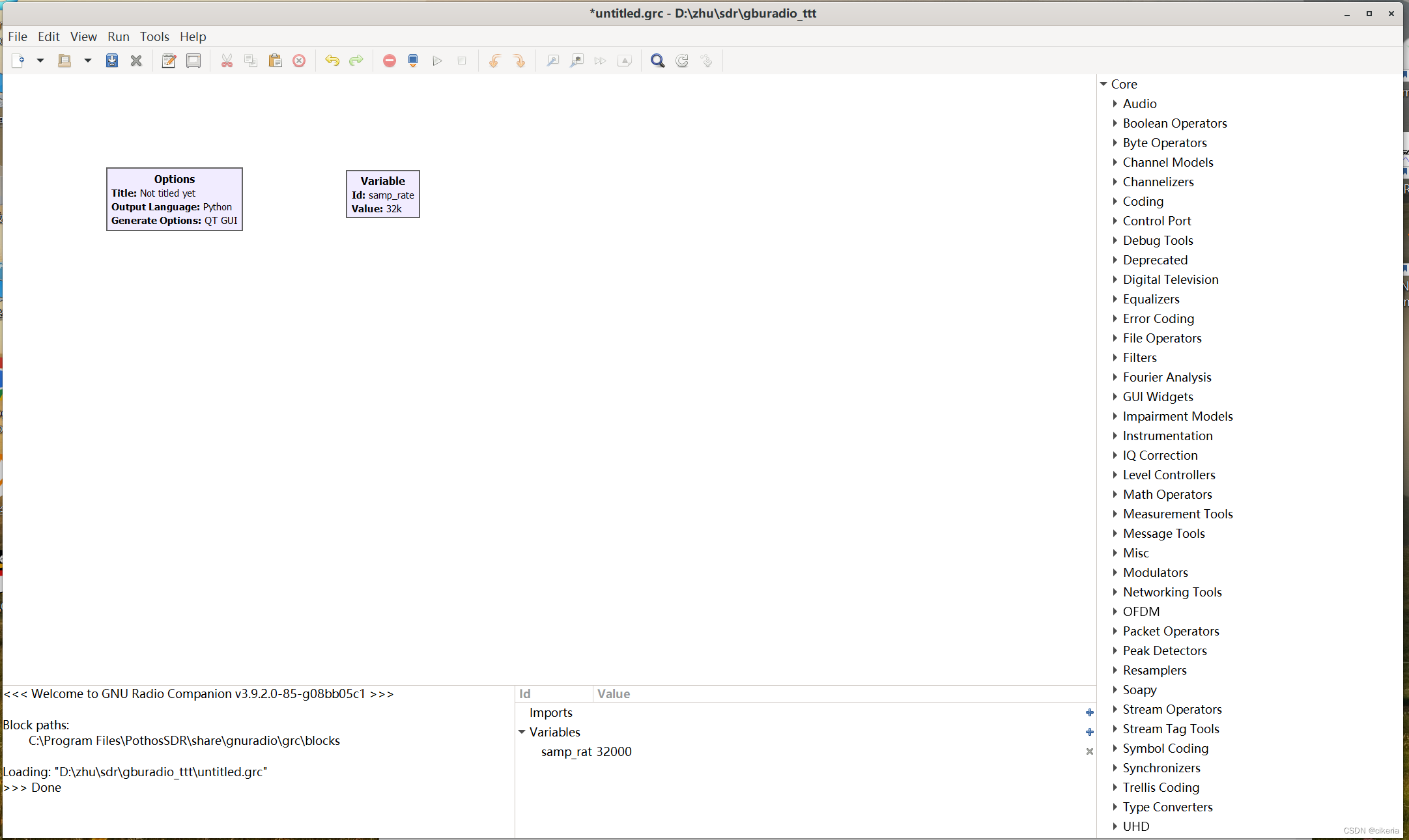 WIN10 用gnuradio软件连接rsp1_window下使用gnuradio-CSDN博客