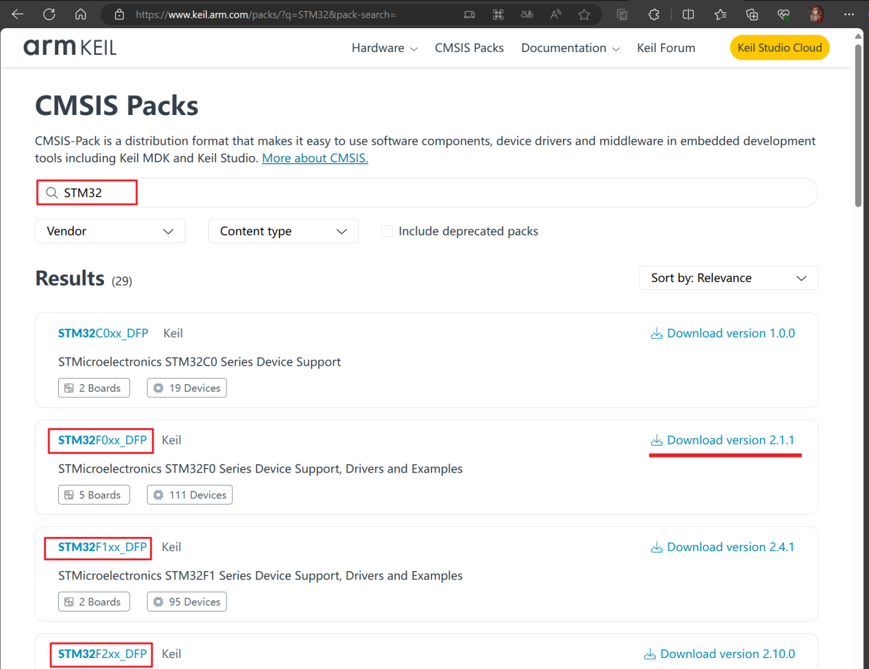下载与添加stm32芯片支持包_stm32芯片包-CSDN博客
