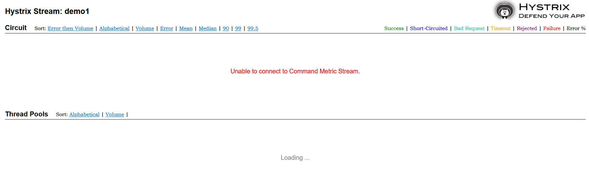 解决hystrix dashboard中报错Unable to connect to Command Metric Stream及相关问题_dashboard中unable to ...