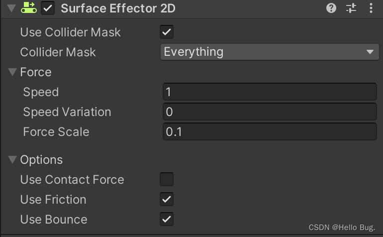 Unity物理相关组件——2d效应器unity 2d Surface Effector 2d Csdn博客