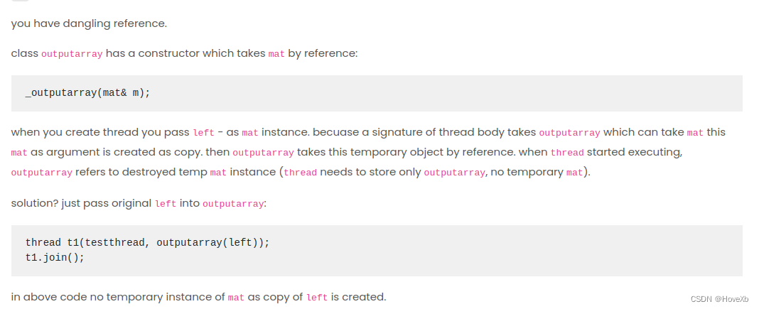 【opencv】 cv::_OutputArray 与 thread 共用导致的 !fixedSize() || ((Mat*)obj)-＞size.operator()() == Size ...