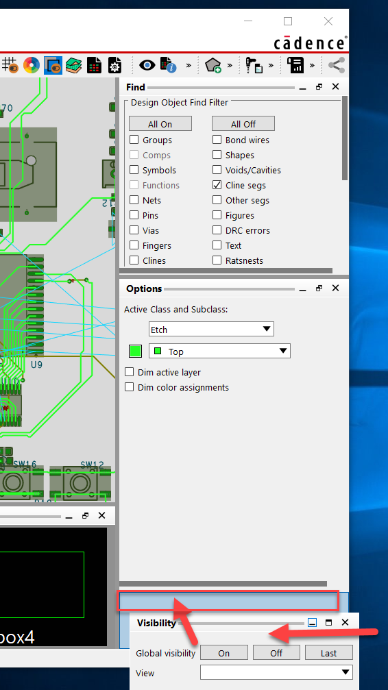 Cadence Allegro17.4 的option页和Find和Visibity页平铺_allegro pcb designer find窗口-CSDN博客