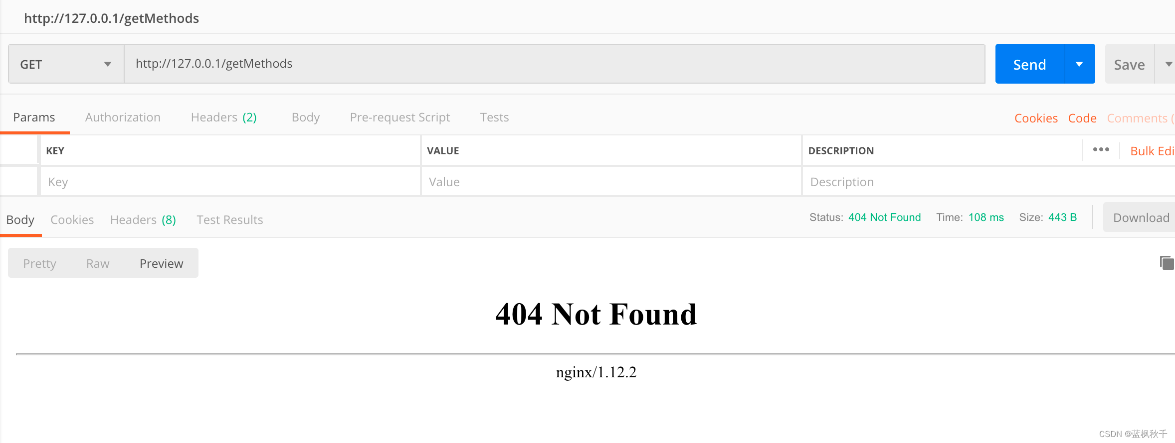 postman访问127.0.0.1显示not found_postman not found-CSDN博客
