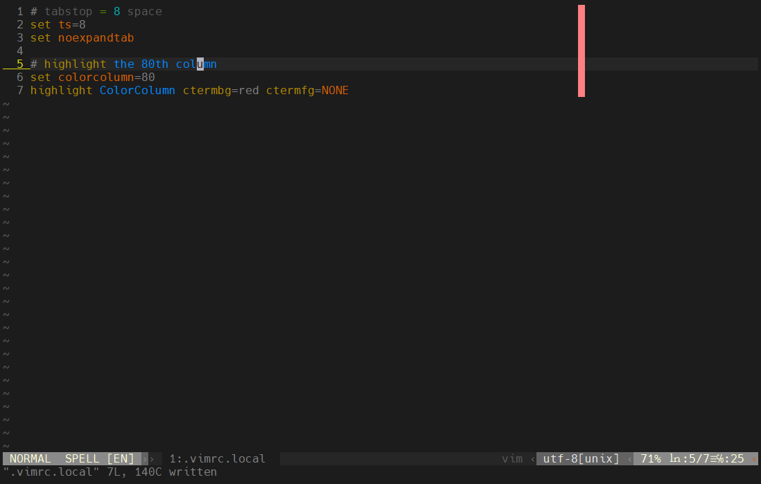 vim高亮显示第80列_vim 80列高亮-CSDN博客