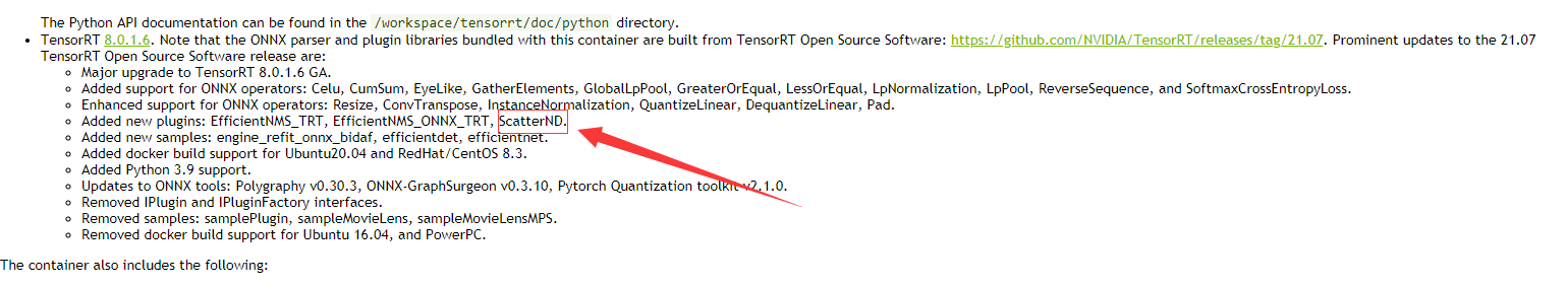 TensorRT - 解决INVALID_ARGUMENT: getPluginCreator could not find plugin ScatterND version 1 ...