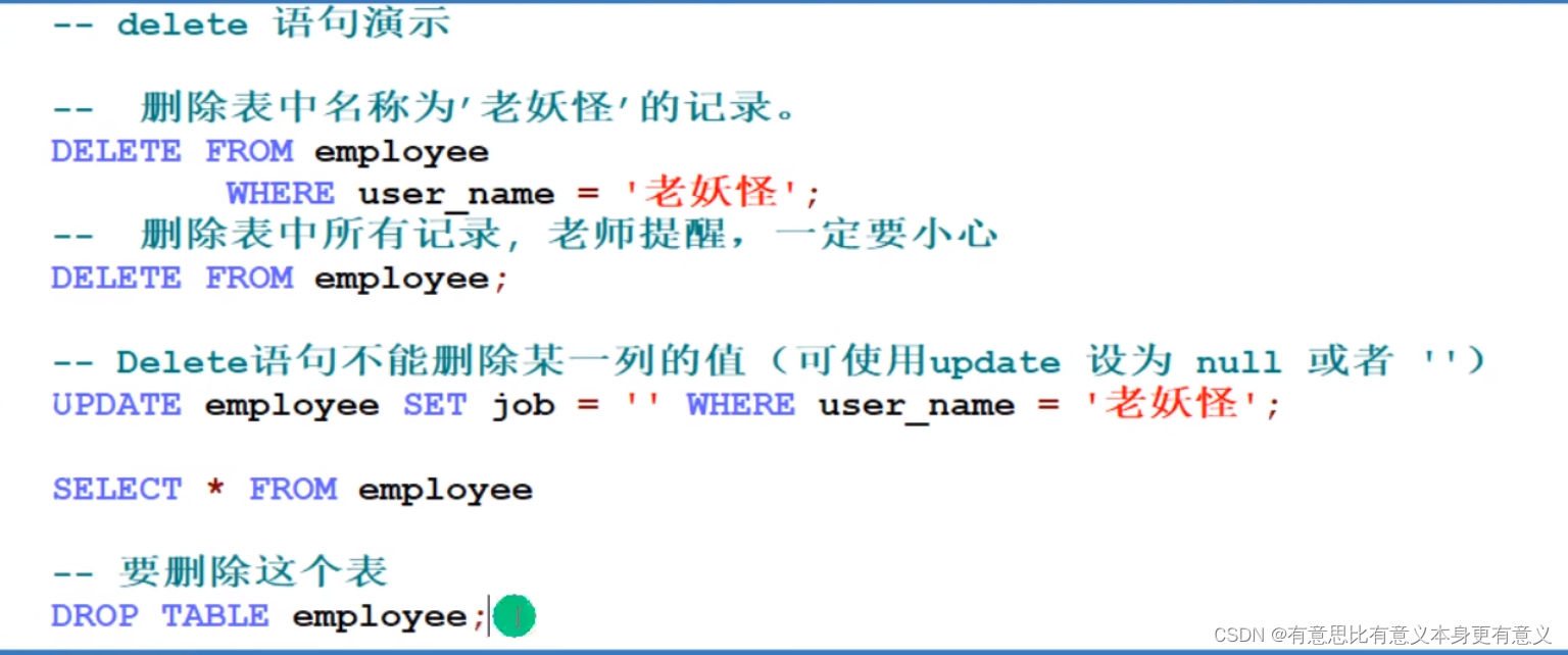 数据库基本使用：修改表，增删改查insert、update、delete、select数据库查找insert、del、 Csdn博客