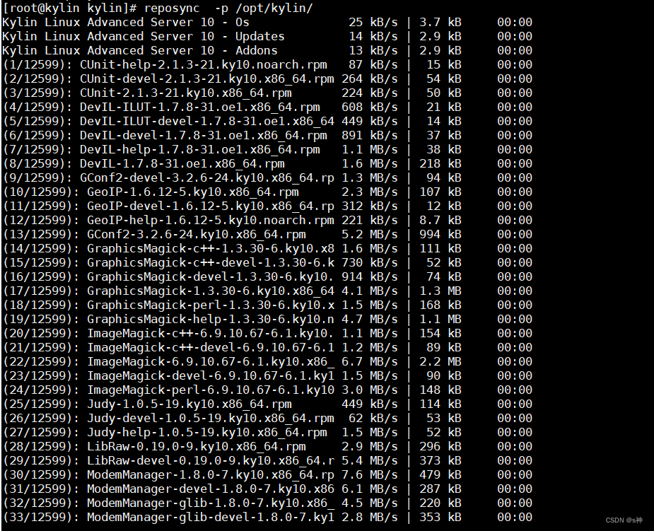 Kylin v10 x86_64系统下载整个Yum源的所有安装包到本地指定目录_本地yum源下载-CSDN博客