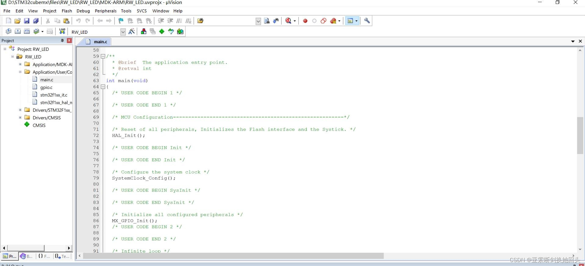 安装 STM32CubeMX，采用HAL库编程实现LED流水灯_stm32的c程序没有uvprojx怎样使用_亚索断剑换她回头的博客-CSDN博客