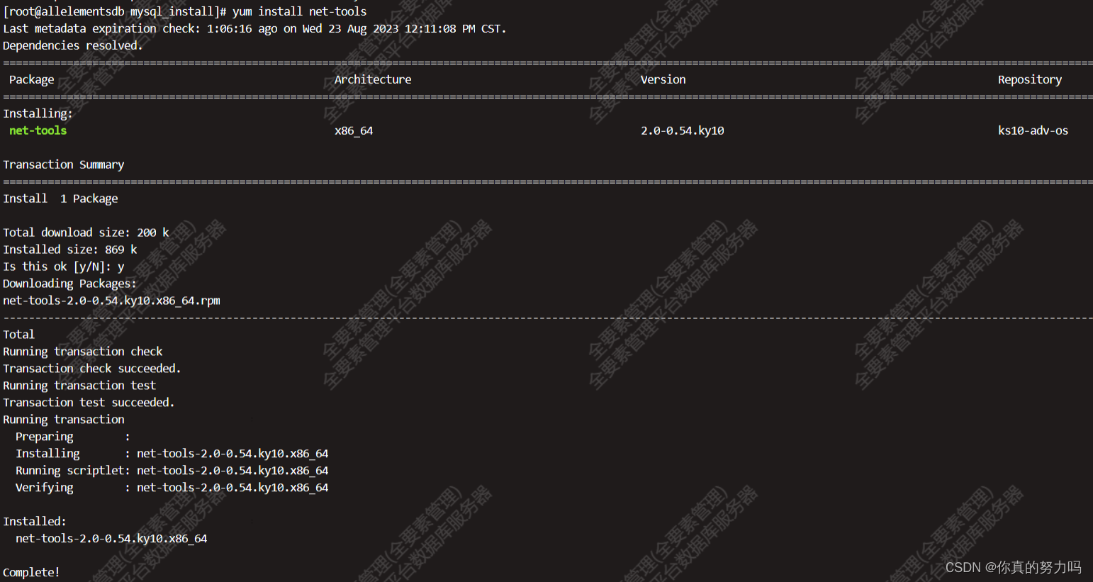银河麒麟V10安装mysql-CSDN博客