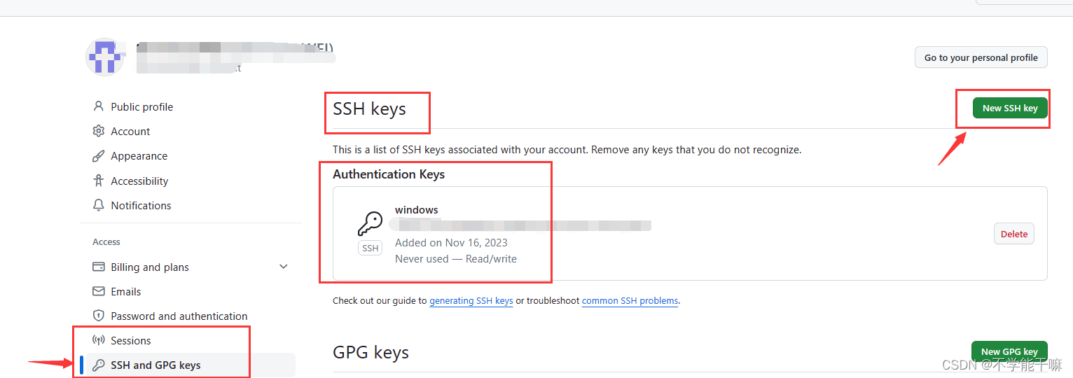 克隆gitcode/github项目 使用ssh克隆/直接下载源码显示401失败，没有权限Unauthorized_使用ssh克隆项目-CSDN博客