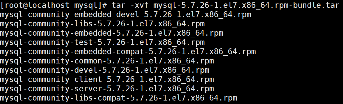 mysql-5.7.26-1.el7.x86_64.rpm-bundle.tar安装_rpm安装mysql5.7.26-CSDN博客