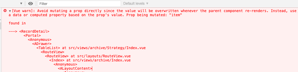 Vue组件传值报错: Instead Use A Data Or Computed Property Based On The Prop‘s