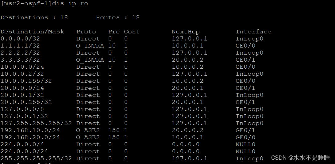 H3C--IBGP对等体--EBGP对等体 OSPF引入BGP路由实验(带实验代码)-CSDN博客