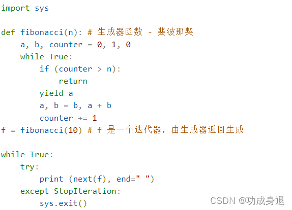 Yield用法, Stopiteration异常yield Stopiteration Csdn博客