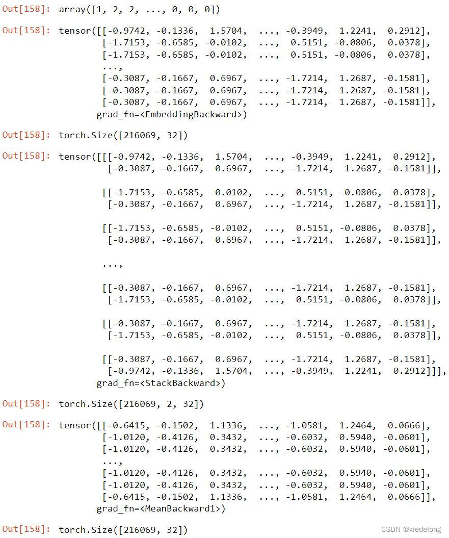 pytorch Embedding 层的使用_pytorch 使用embedding层-CSDN博客