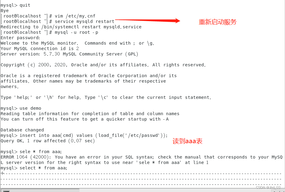 MySQL配置文件、用户权限、外部文件读取_symbolic-links=0-CSDN博客