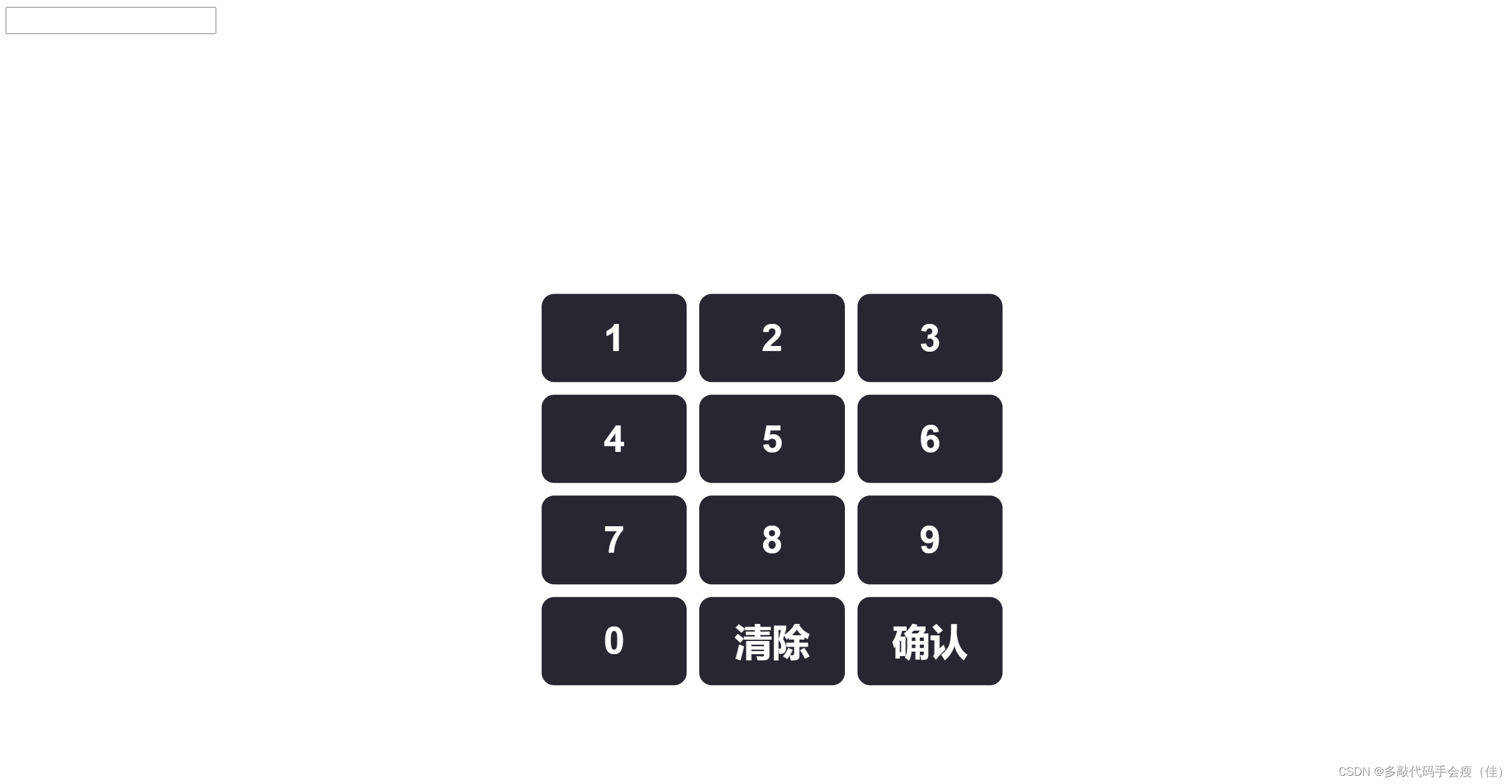 Vue3用grid布局 写了一个数字输入小键盘 Vue数字键盘 Csdn博客