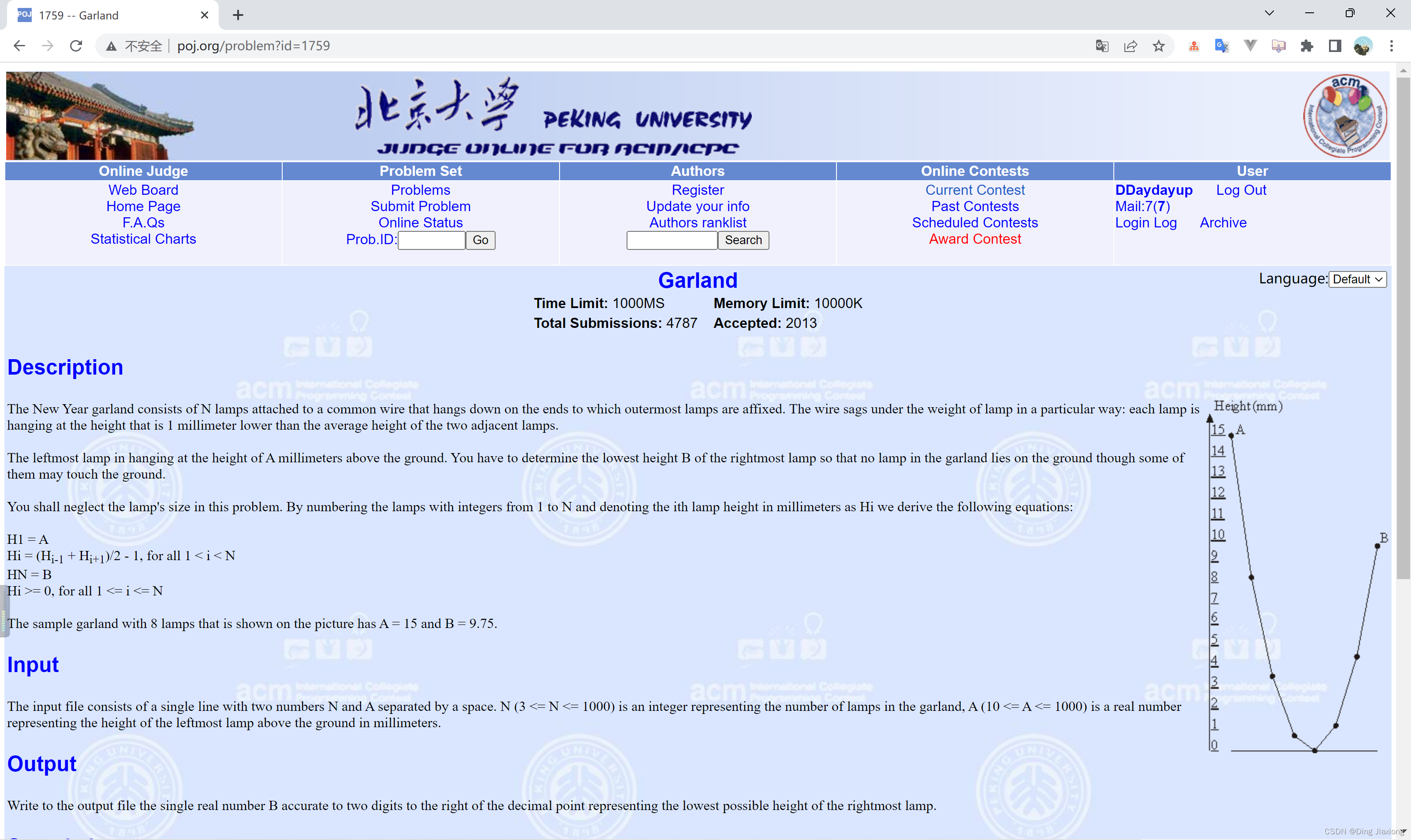 【POJ No. 1759】 花环 Garland_poj1759 花环-CSDN博客