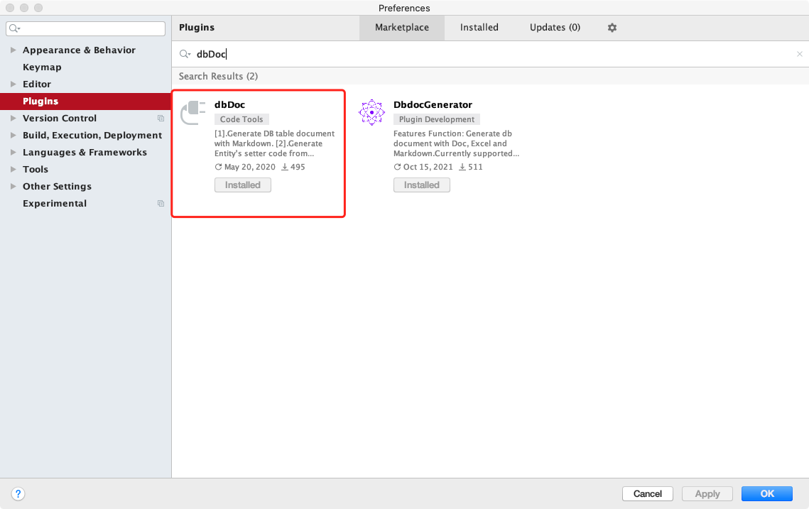 使用IDEA插件(dbDoc)生成数据库字典-CSDN博客