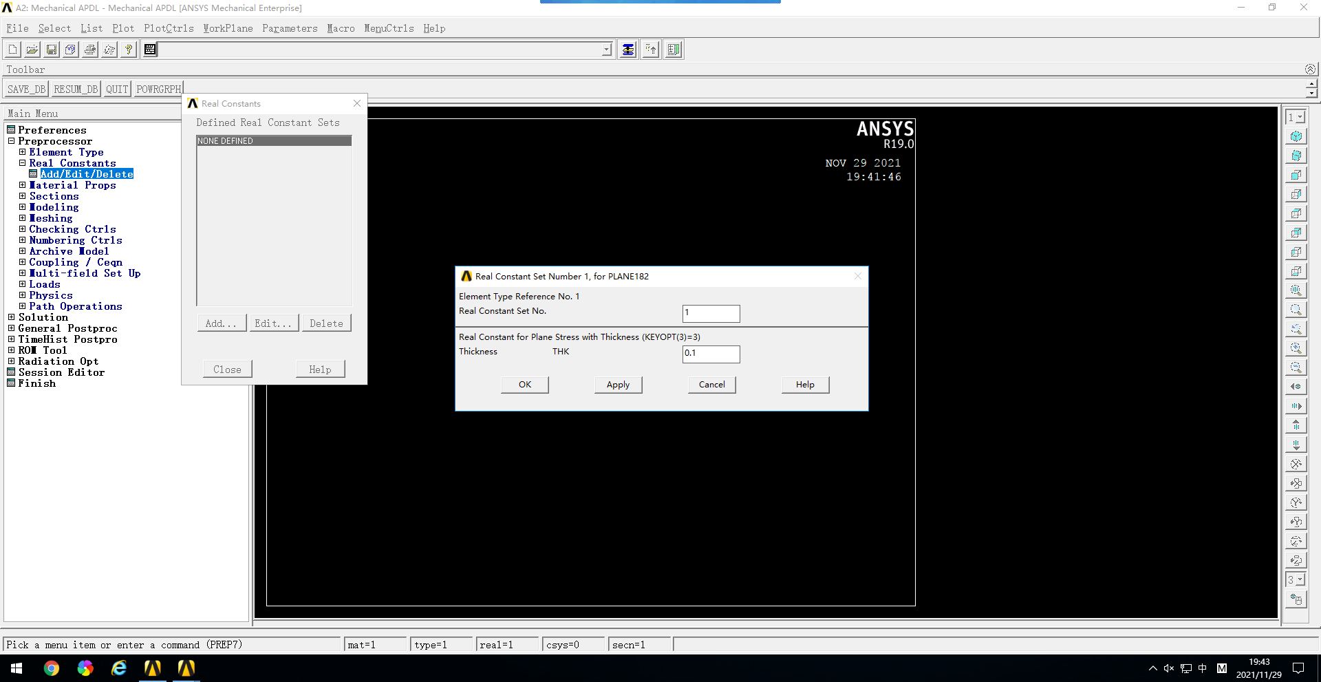 [ANSYS APDL] 平面单元应力分析全步骤截图详解_apdl计算应力全红_「已注销」的博客-CSDN博客