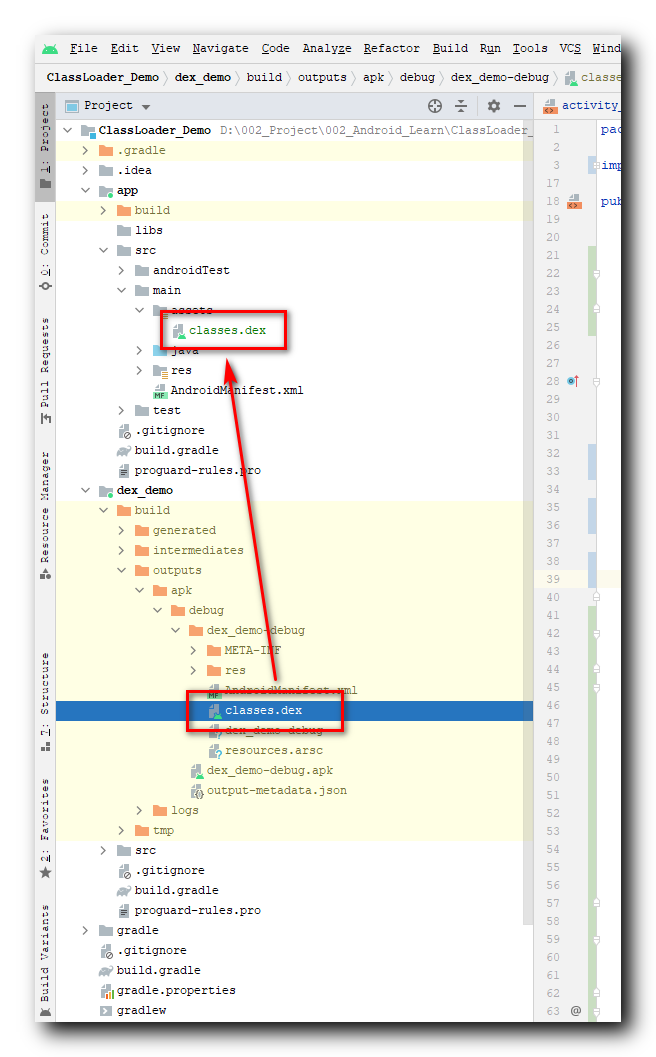 【android 逆向】类加载器 Classloader 使用 Dexclassloader 动态加载字节码文件 准备 Dex 字节码文件 Dalviksystem 