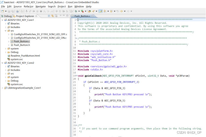 手把手教你开发ADSP-21593（三）：CCES例程详解_cces 使用教程-CSDN博客