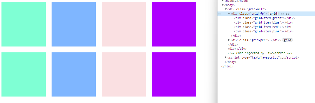 css grid 布局 fr 和 % 有区别吗？ （grid-template-column 1fr 1fr 或 50% 50%）_grid ...