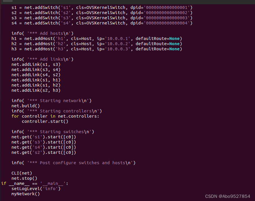 mininet中python3跑自建的.py文件 没动作 也没报错 具体如下_在mininet运行python文件-CSDN博客