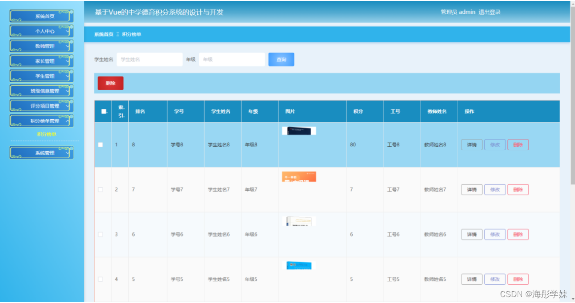 计算机毕业设计springboot基于vue的中学德育积分系统的设计与开发t40909【附源码】 Csdn博客