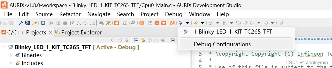 使用AURIX Development Studio创建一个新的工程_aurix develop studio-CSDN博客