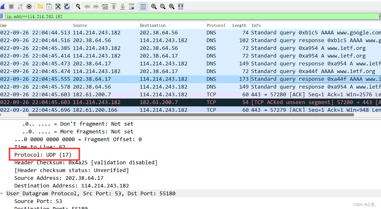 Wireshark DNS实验—Wireshark Lab: DNS v7.0(计算机网络自顶向下第七版)_run nslookup to obtain the ip address of a ...