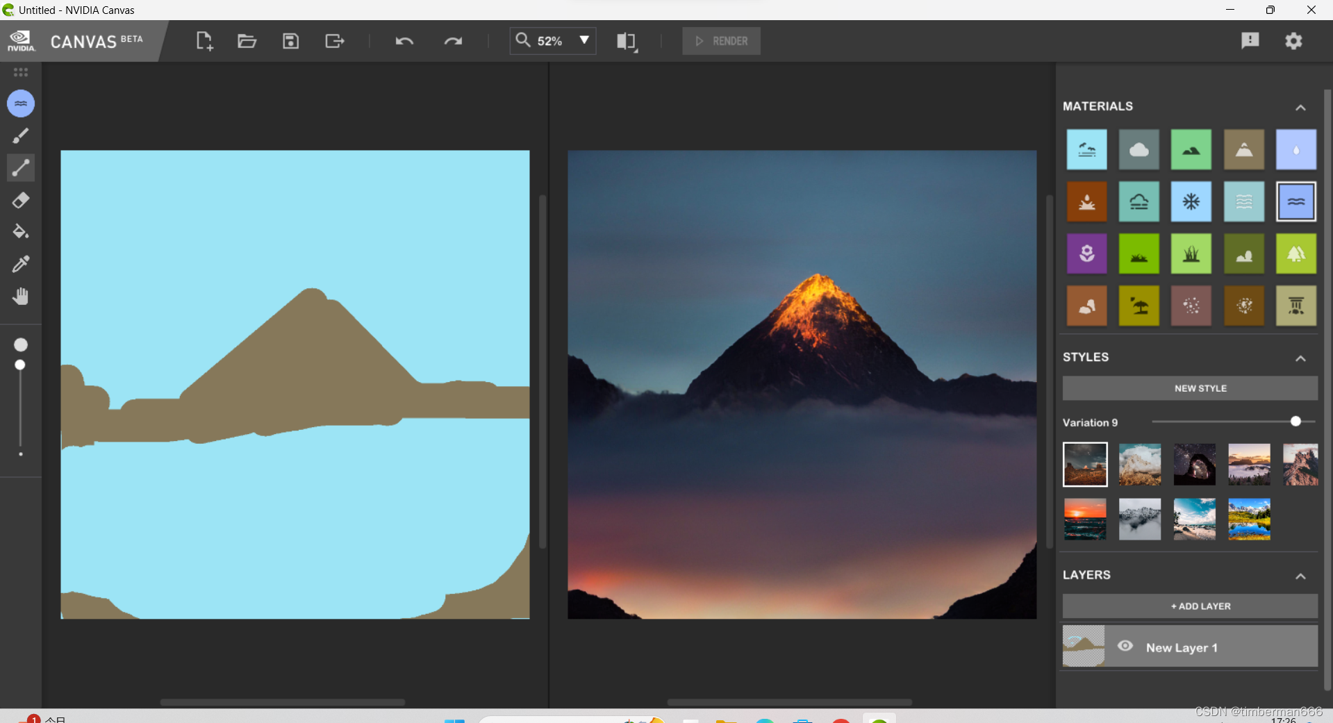 试用AI辅助绘画技术————NVIDIA Canvas_ai canvas by nvidia-CSDN博客