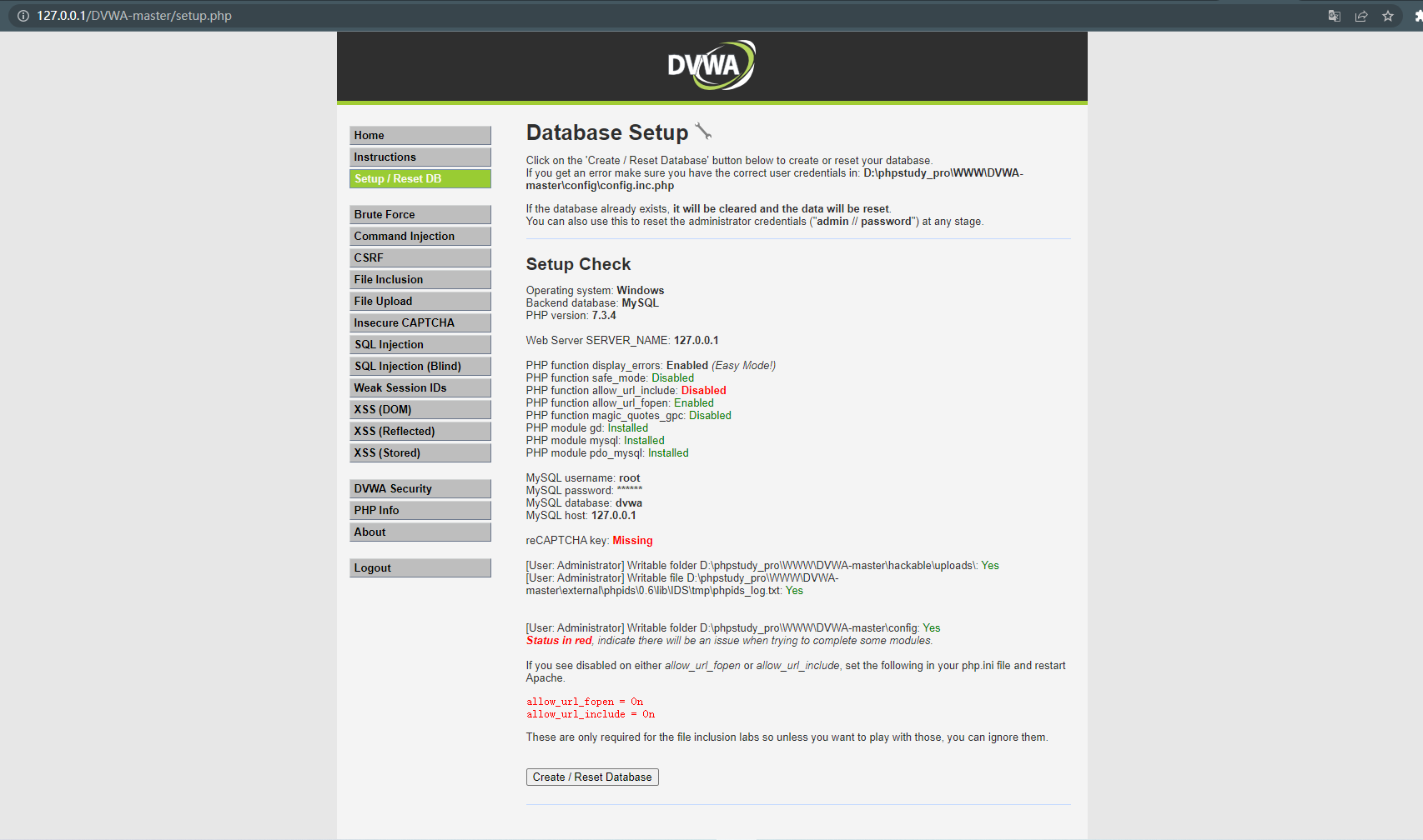 安装PHPstudy、burpsuite并部署dvwa环境_phpstudy搭建dvwa burpsuite-CSDN博客