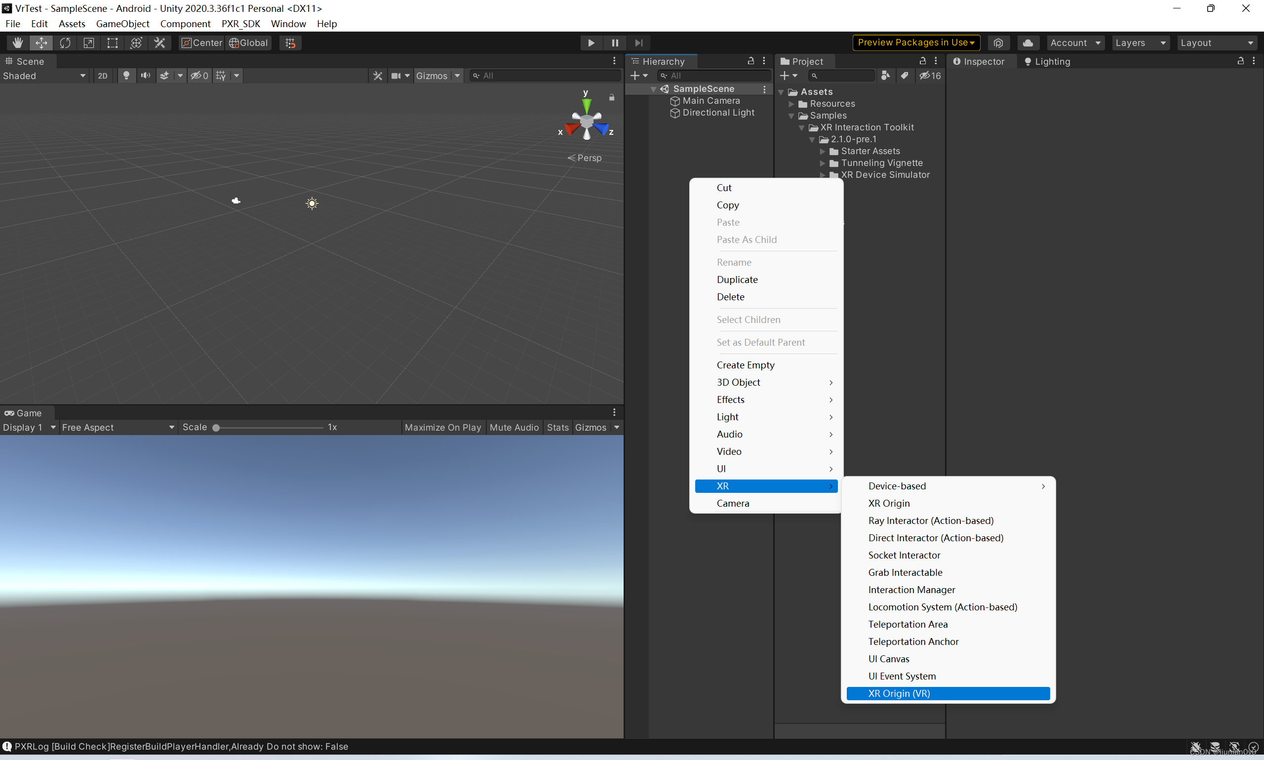 Pico neo3最新版SDK导入Unity详细教程（包含眼动）_unity picopro左右眼眼动数据_liunian0v0的博客-CSDN博客
