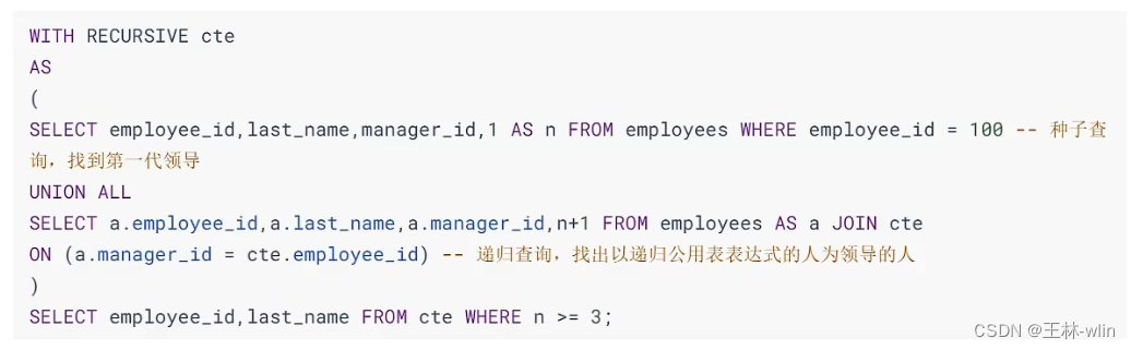Mysql 公用表表达式 Csdn博客 
