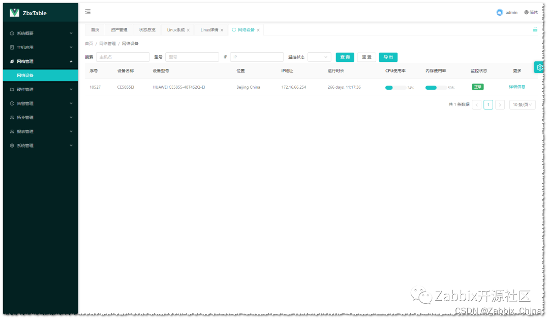 ZbxTable 2.0实践讲解，资产管理、报表管理、新功能介绍_zbxtable报表定制-CSDN博客